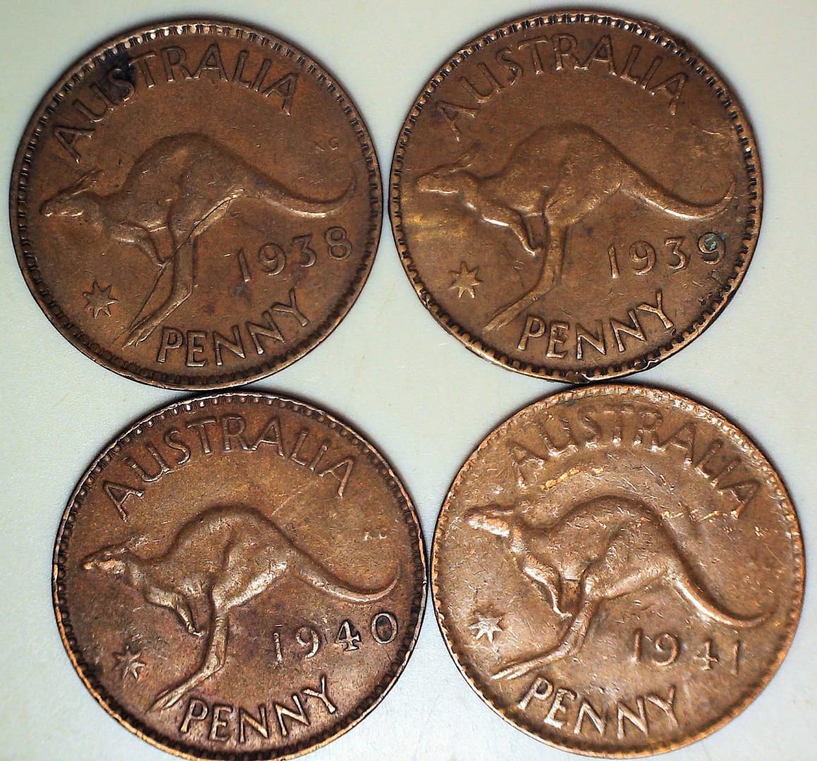 4 x Australian Penny's - Townsville Coins