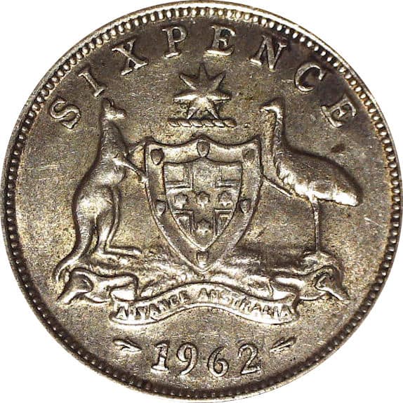 1962 Australian Sixpence - Townsville Coins