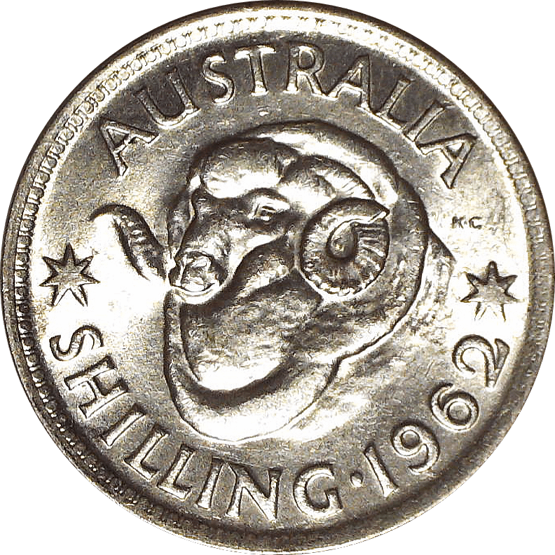 1962 Australian Shilling - Townsville Coins